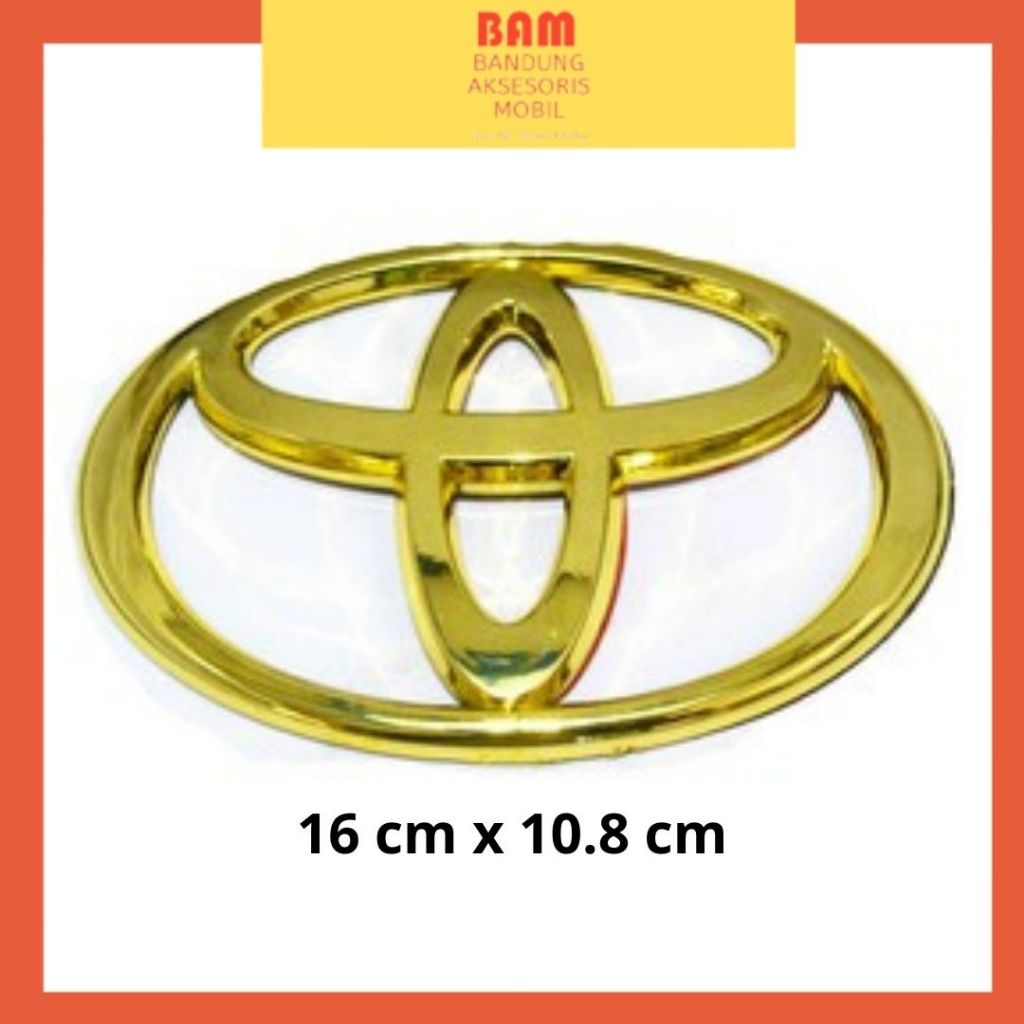 Toyota Gold Car Logo Emblem 16cm x 10.8cm | Shopee Philippines