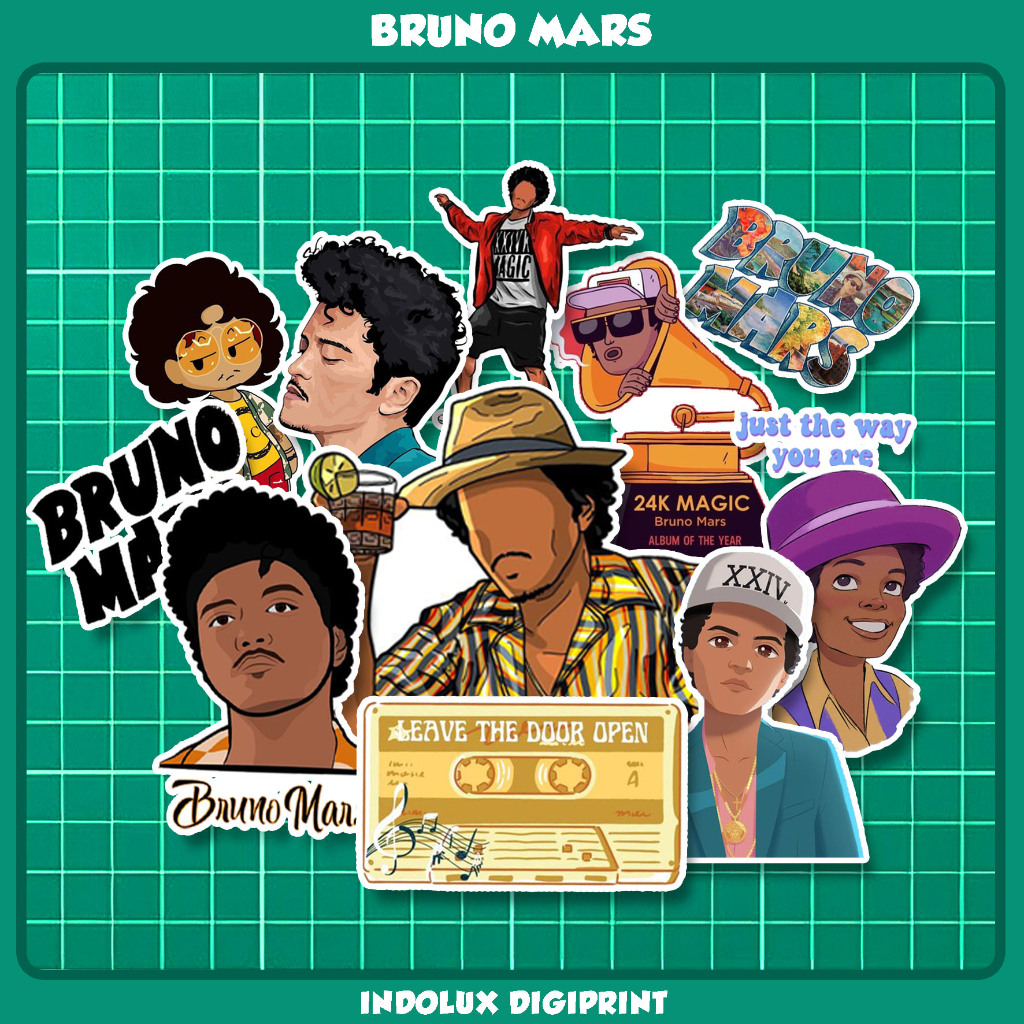 Sticker Bruno Mars Version Hooligans Music Sticker Peter Gene Hernandez ...