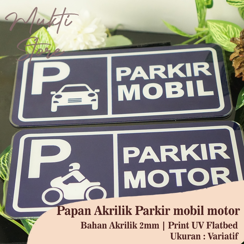 Motorcycle PARKING Sign Board Sign Acrylic Plate 50x25 cm Cool | Shopee ...