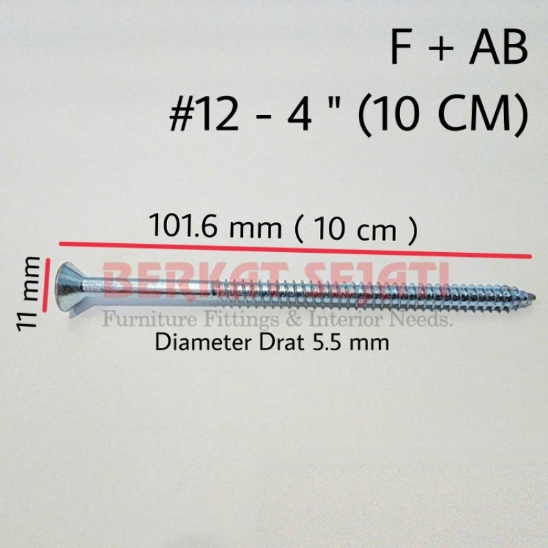 (12 x 10 cm) MOON LION Taping Screw FH+ Wooden Screws (10 PCS) | Shopee ...