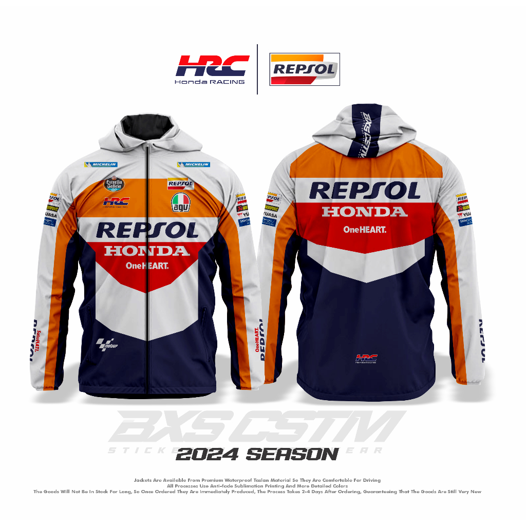 Motorcycle Jacket FOR TOURING RIDING LIVERY MOTOGP And WSBK HONDA ...
