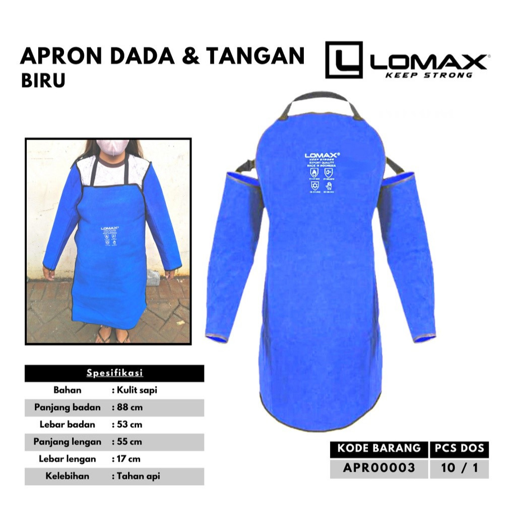 Chest & Arm Protective Apron/Welder Safety Apron LOMAX Brand | Shopee ...