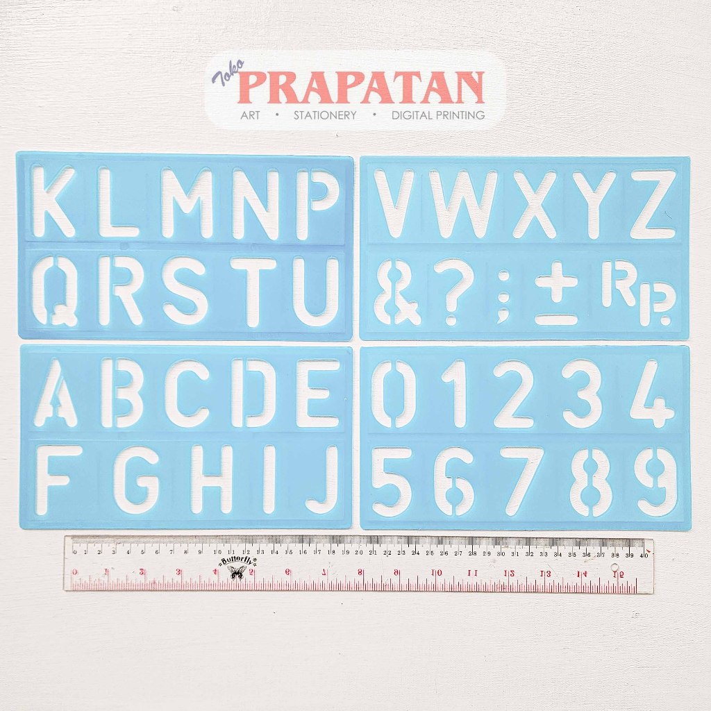 Screen Printing Letter Mall Ruler No. 430 Butterfly | Alphabet Mall ...