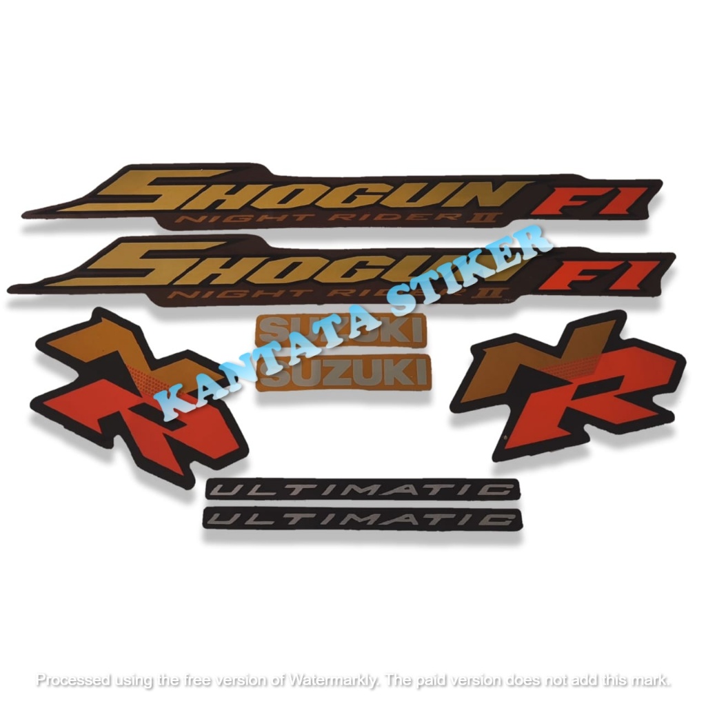 Shogun NR 2008 2009 FI GOLD MOTORCYCLE LIS LES BODY STRIPING STICKERS ...