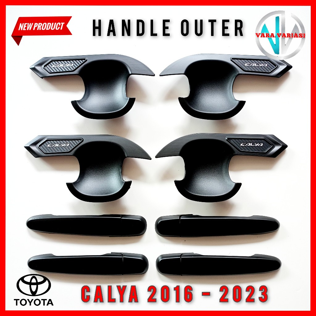 HITAM Outer Door Handle Cover for Toyota Calya 2016 - 2023 Matte Black ...