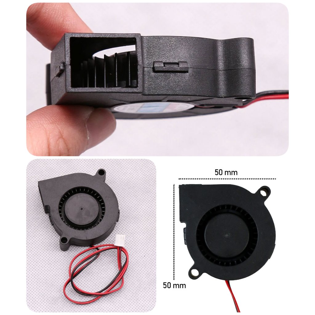 Blower Exhaust Fan Mini 5x5cm Auxiliary Fan Cooling Retrofit Headlamp ...