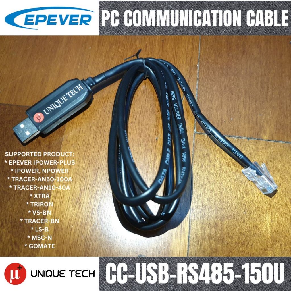 EPEVER PC COMMUNICATION CABLE CC-USB-RS485-150U USB RS485 RJ45 | Shopee ...