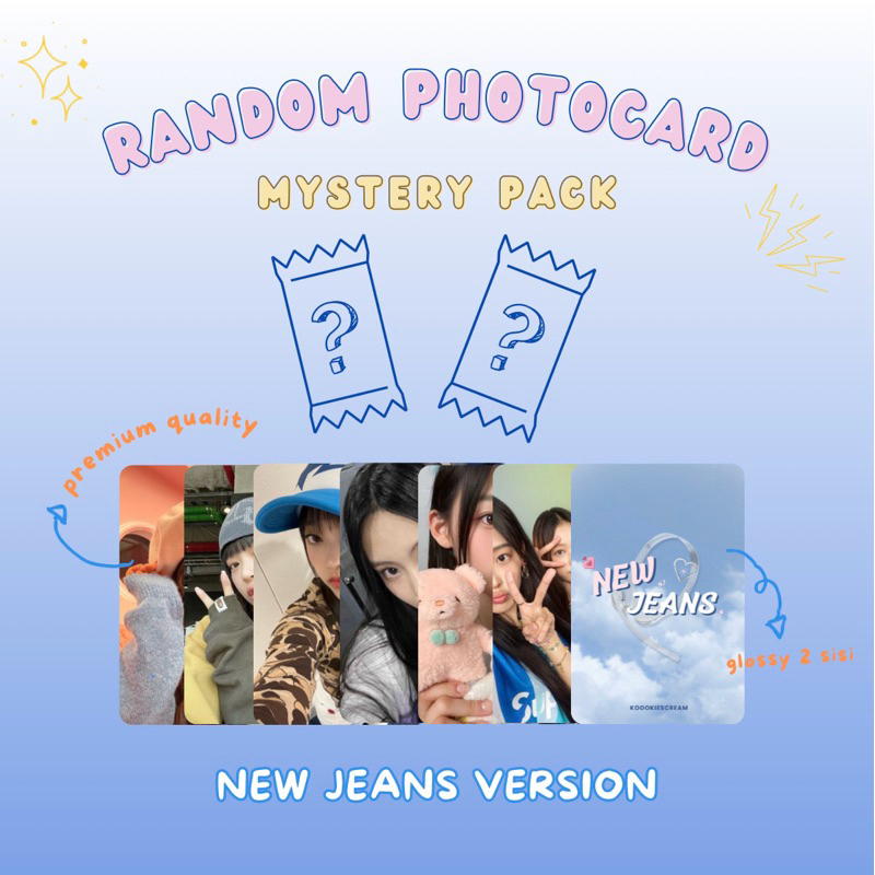 New Jeans Random Photocard Mystery pack (Unofficial 2 pcs/pack) by ...