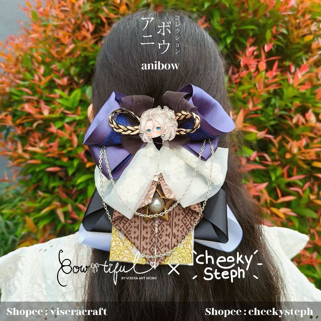Anibow Albedo 3 Genshin Impact Bow Hairpin Cosplay Accessories ...