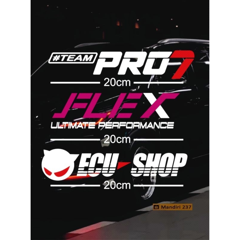 Team PRO7 FLEX ECU SHOP Car Sticker | Shopee Philippines