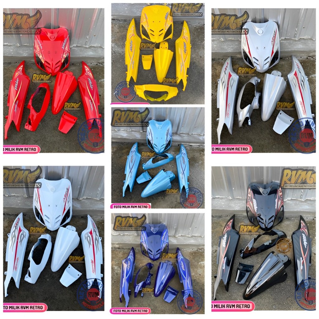 Full Body Mio Sporty Motorcycle Body, salted egg blue, Full set of ...