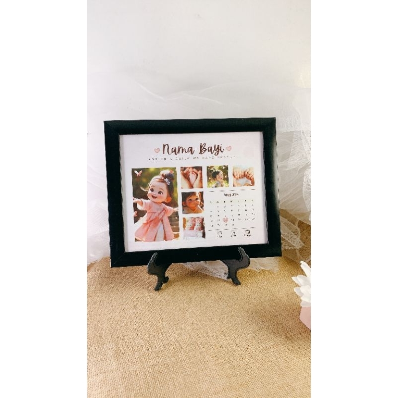 Baby Child Biodata photo Printing Custom 20x25 Frame Gift Unique Birth ...