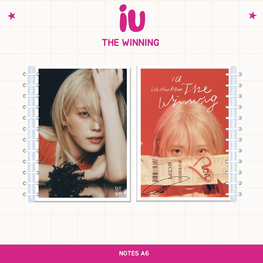 A6 NOTES IU THE WINNING (40 HVS Contents+2-Sided Lamination COVER) TTD ...