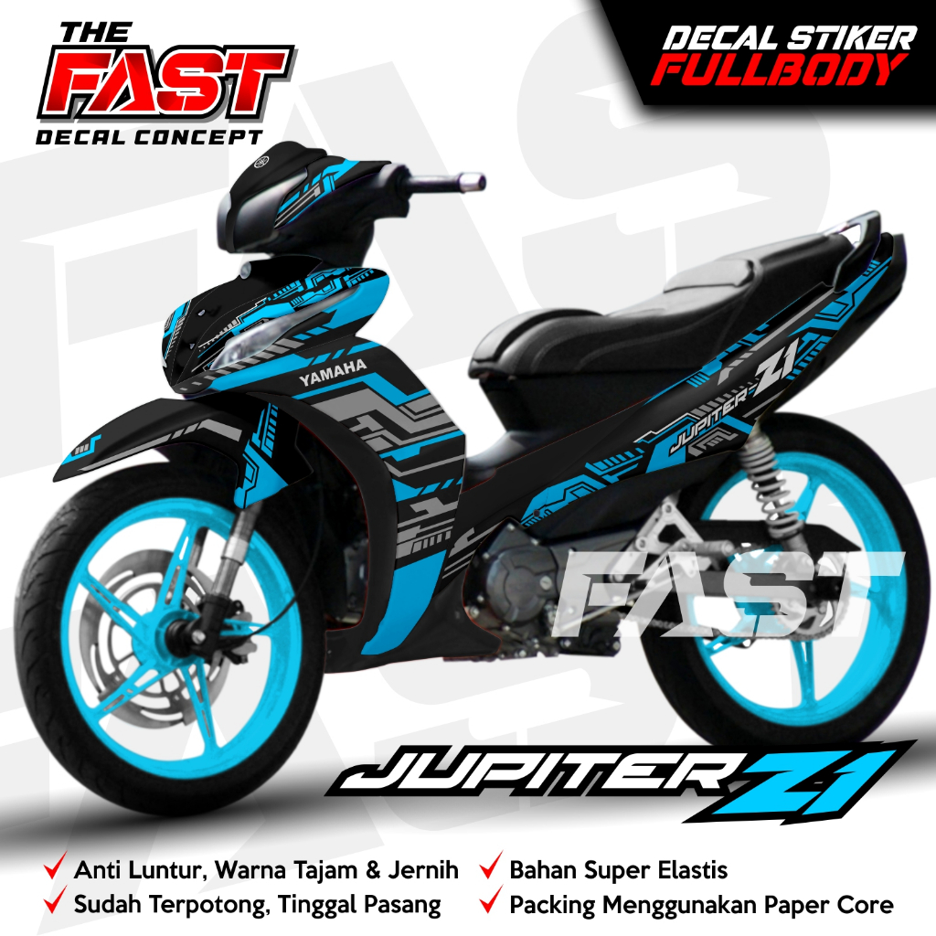 Jupiter Z1 Motorcycle Decal Sticker Fullbody Simple Graphic Robot ...