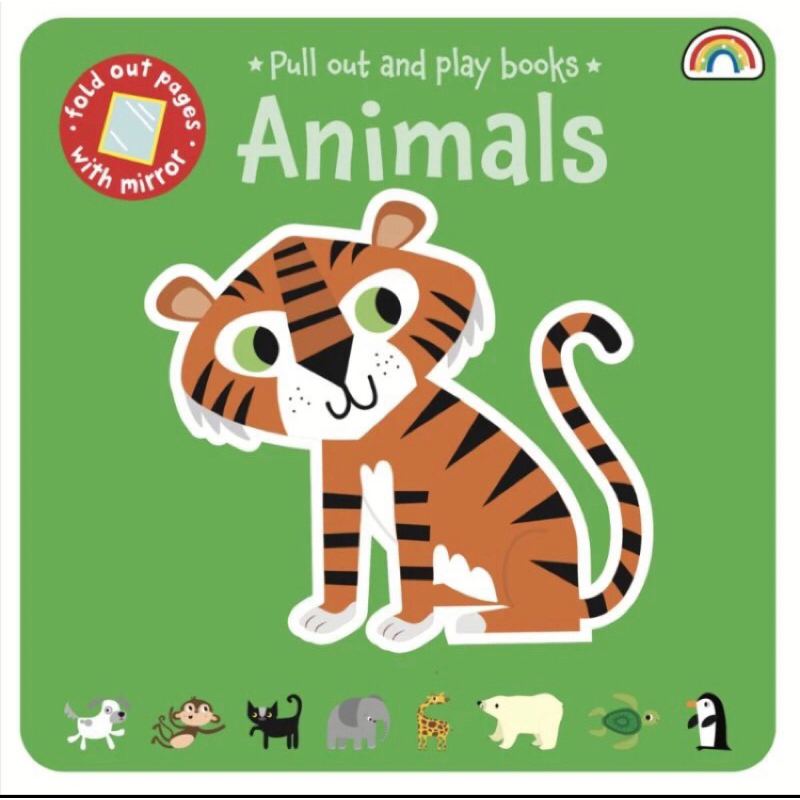 Pull out and play book with mirror Animals Farm Numbers Vehicles ...