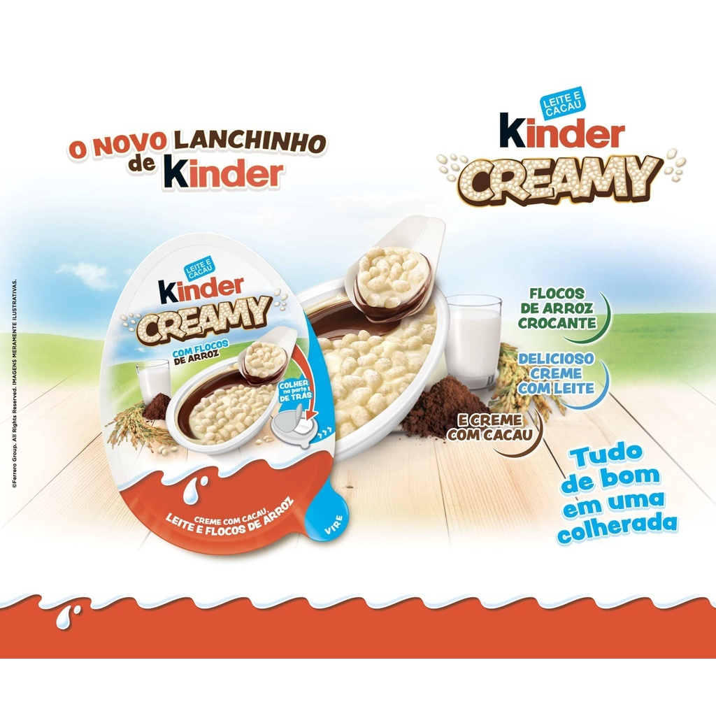 Kinder Creamy Milky & Crunchy with Crispy Rice - Kinder Creamy Milk ...