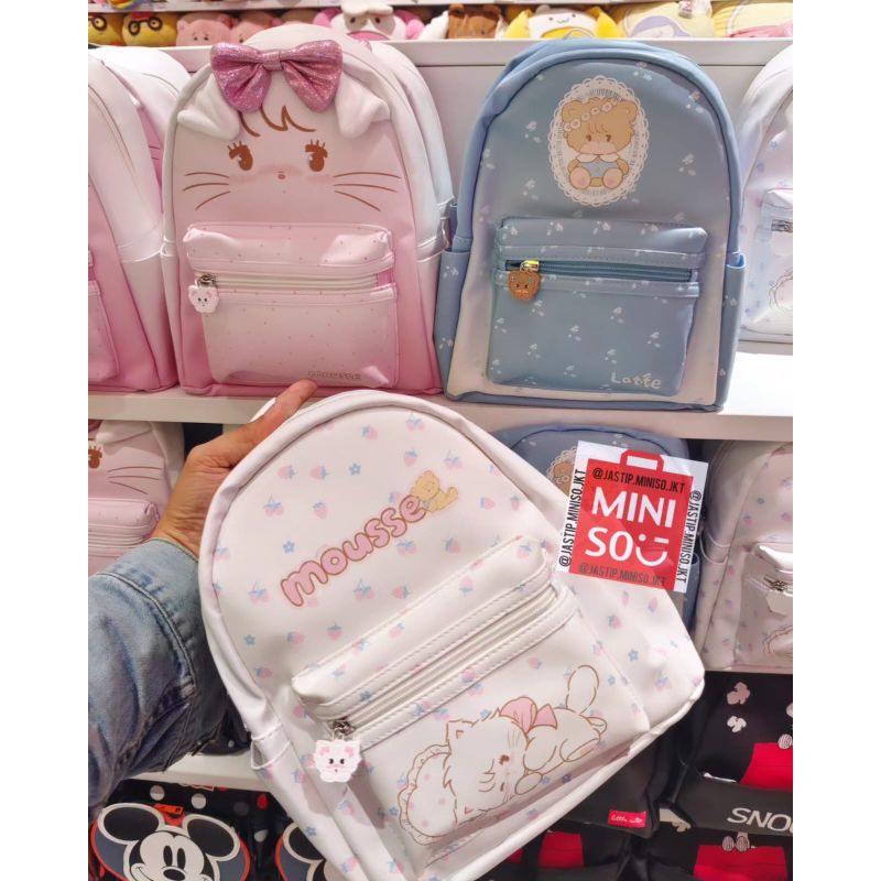 Miniso Backpack/Backpack MIKKO Collection (sz.23x12x28cm) | Shopee ...