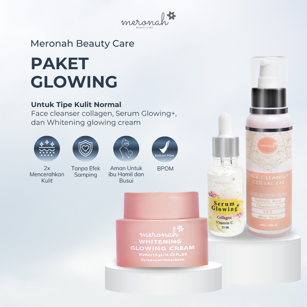PUTIH Meronah Cream glowing Series Serum Package 2 in 1 glowing Serum ...