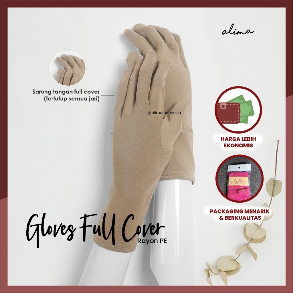 Muslim Women's Gloves Short Touchscreen Full Cover T-shirt Material By ...