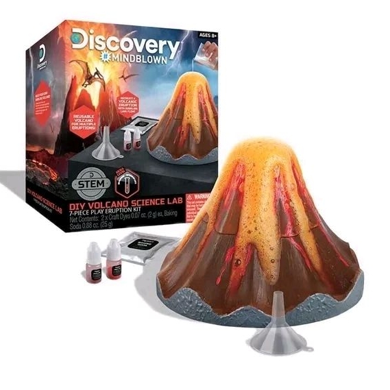 Discovery Mindblown Toy DIY Volcano Science Lab Set Play Eruption Kit ...