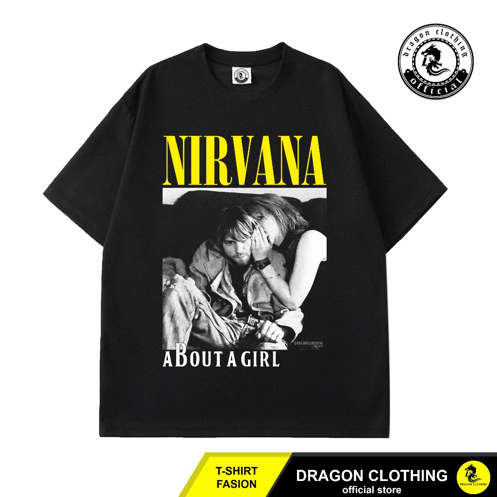 HITAM Nirvana and LADY t-shirt | Nirvana band T shirt combed 24s black ...