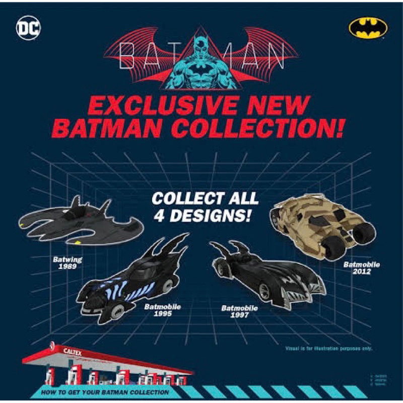 Batman Collection Batwing Batmobile Caltex Figure | Shopee Philippines