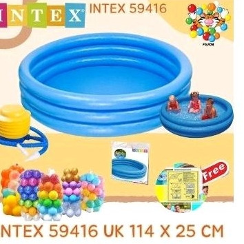 Intex Children's Rubber Pool 114cm / Intex Swimming Pool 57412 | Shopee ...