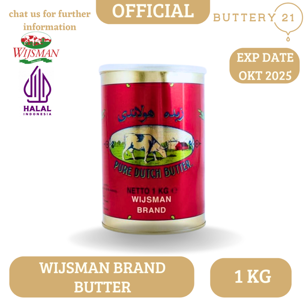 Wijsman BRAND BUTTER 1000 GR/WIJSMAN BRAND BUTTER SALTED 1kg/BUTTER ...