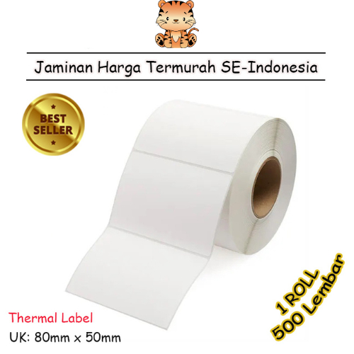 Thermal Barcode Label Sticker [80x50] Barcode Label Aesthetic Shipping ...