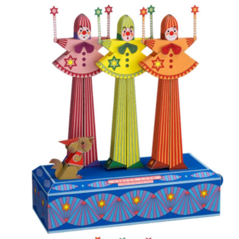 Dancing clown doll papercraft pattern sheet (CP-AgA40) | Shopee Philippines