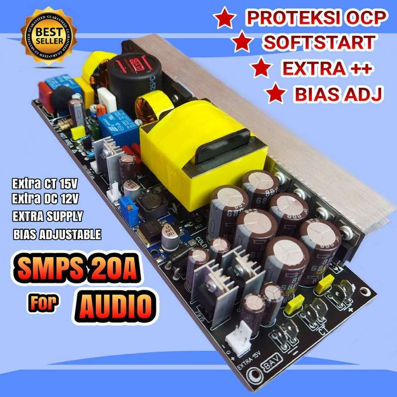 New smps 20A 24v - 90V CT for AUDIO [20 AMPERE VOLT, OCP+softstart+BIAS ...
