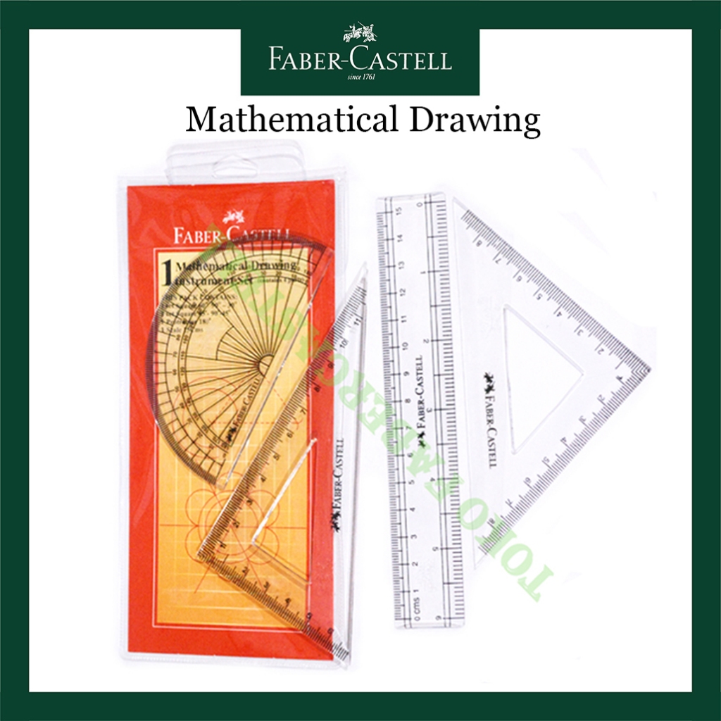 Faber Castell Ruler Set/Mathematical Drawing Instrument/Arc Ruler ...