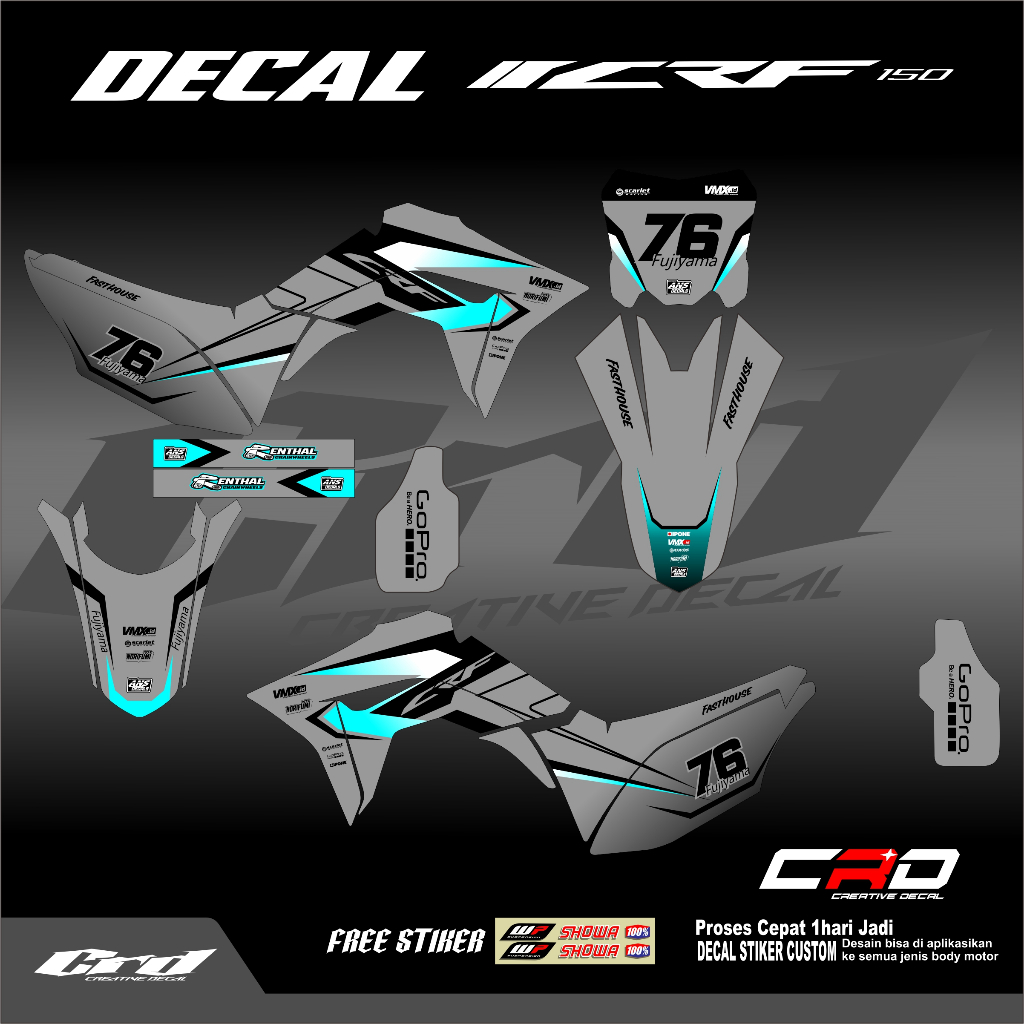 Sticker Decal Crf 150 L Full Body Decal Crf Custom Can request for Klx ...