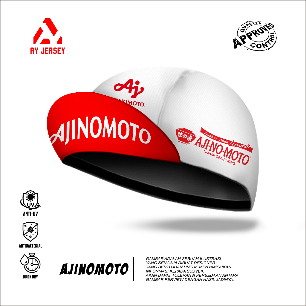 CYCLING CAP AJINOMOTO (CYCLE HAT) | Shopee Philippines