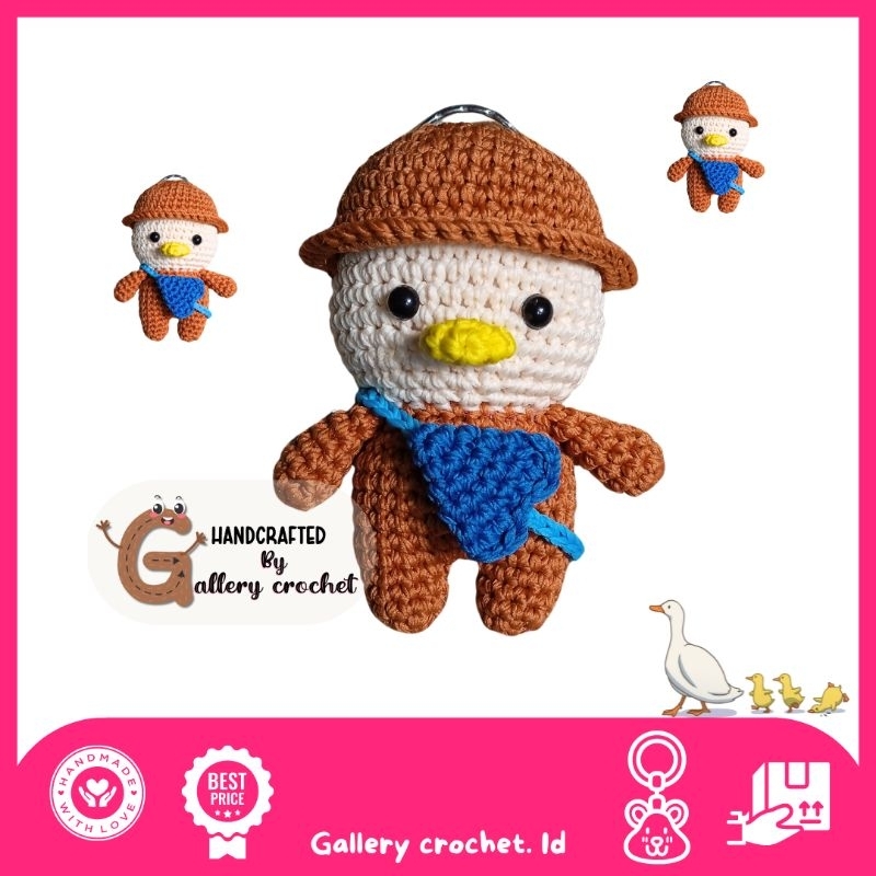 GANTUNGAN Amigurumi Duck Knitted Keychain | Amigurumi duck keychain ...