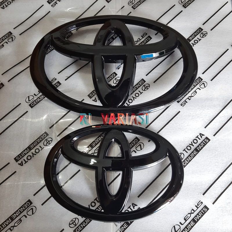 TOYOTA INNOVA REBORN VENTURER BLACK GLOSS FRONT REAR EMBLEM LOGO 2016 ...