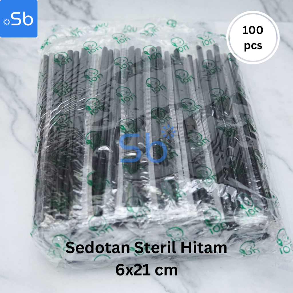 HITAM 6x21cm Sterile Black Pipette Straight Straws, 100pcs | Shopee ...