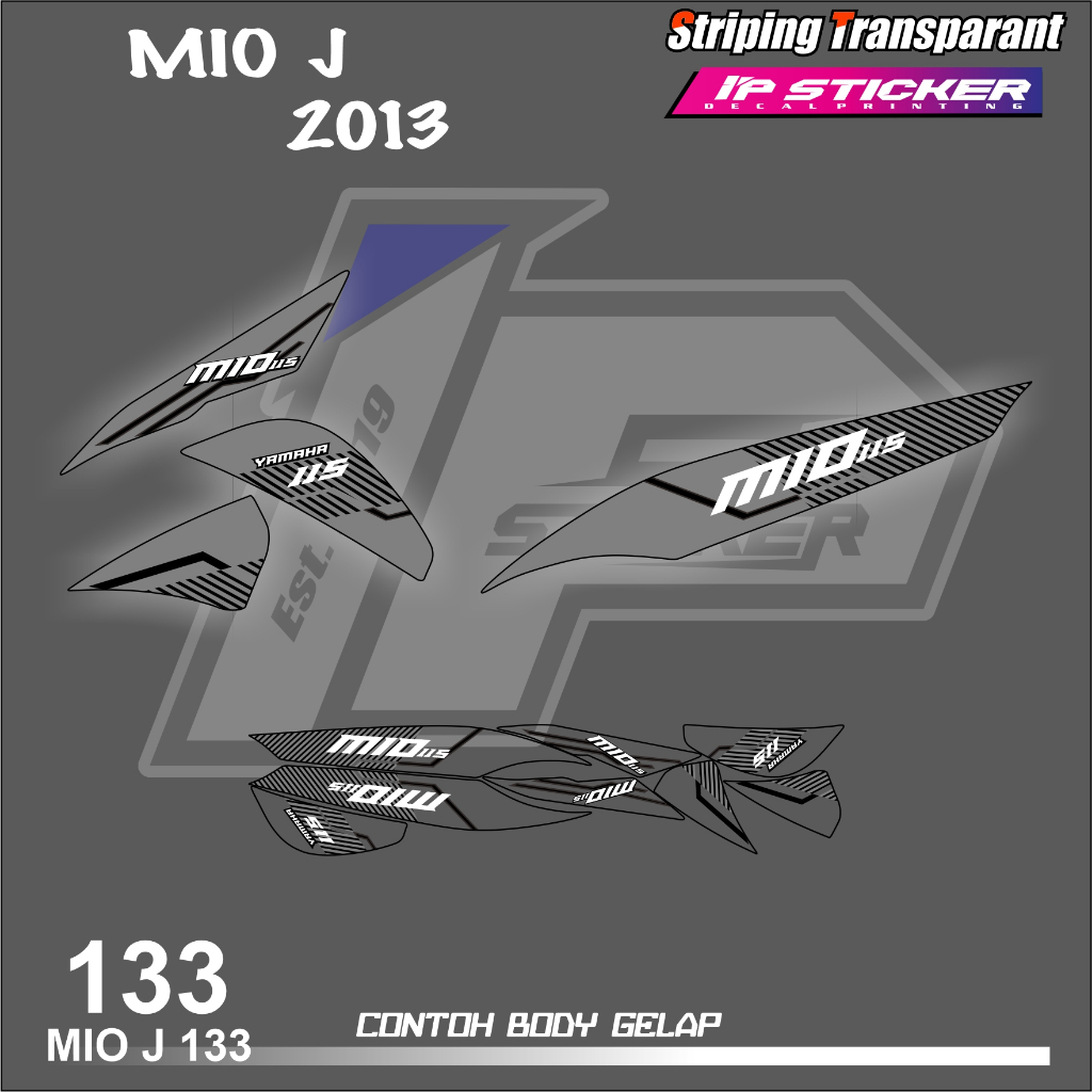MIO J 2013 YAMAHA MIO J MOTORCYCLE STRIPING STICKERS - SIMPLE GRAPHIC ...