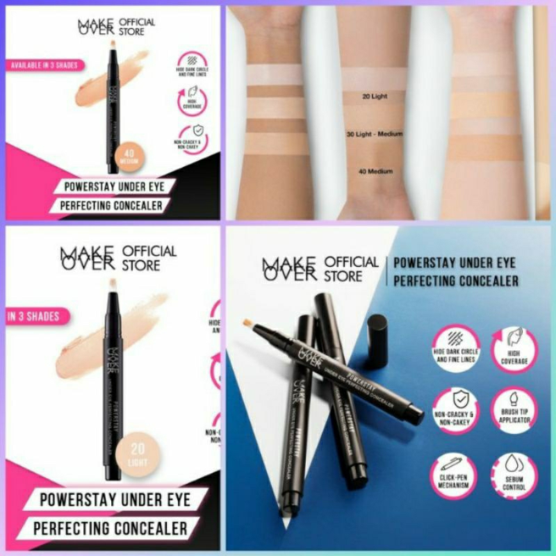 Make OVER POWERSTAY UNDER EYE PERFECTING CONCEALER (rejectable to check ...