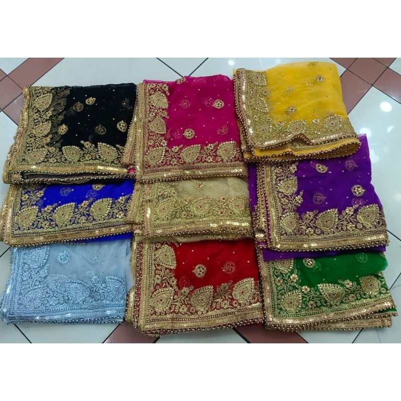 Indian shawl Indian muslim wedding head veil traditional dupatta ...