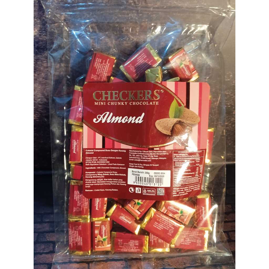 Malaysian Imported Chocolate / Mini Chunky Checkers 300gram Almond ...