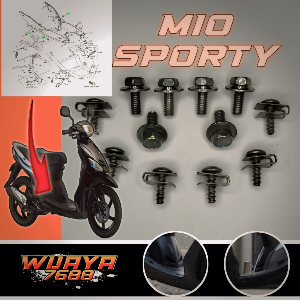 Yamaha Sporty Bordes Bolts/Yamaha Sporty Foot Deck Bolts/Yamaha ...