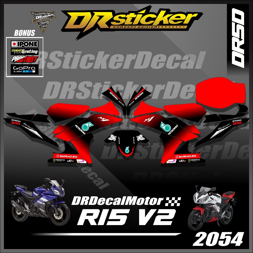 Yamaha R15 V2 Decal Sticker / Petronas Motif / R15 Petronas Motif ...