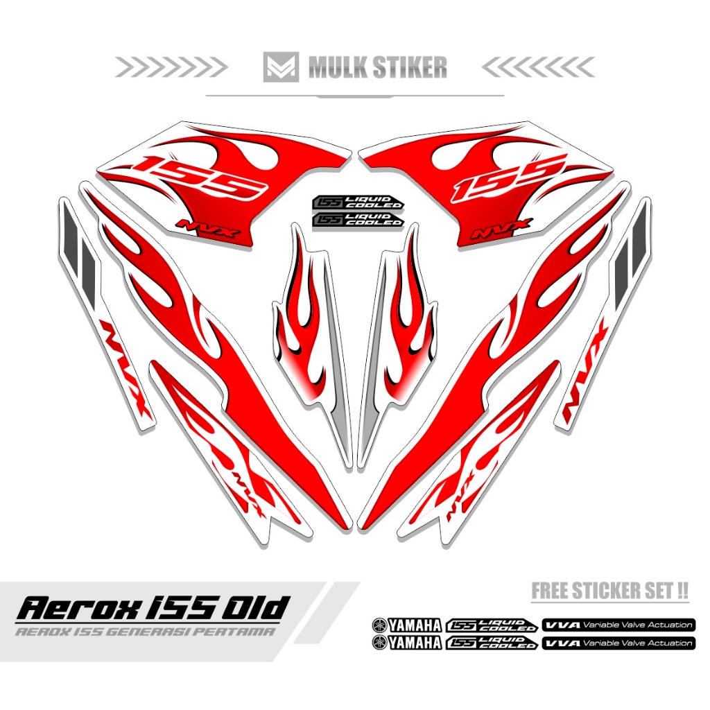 Old AEROX STRIPING 155 MOTIF 71/OLD AEROX 155vva STICKER/Unique AEROX ...
