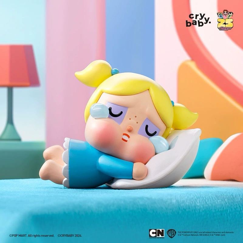 Pop Mart PowerPuff Girls Cry Baby Bedtime Bubbles / Blossom Brushing ...