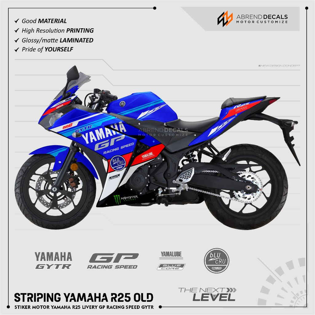 Striping R25 OLD LIVERY YAMAHA GYTR GP RACING SPEED / MOTORCYCLE ...