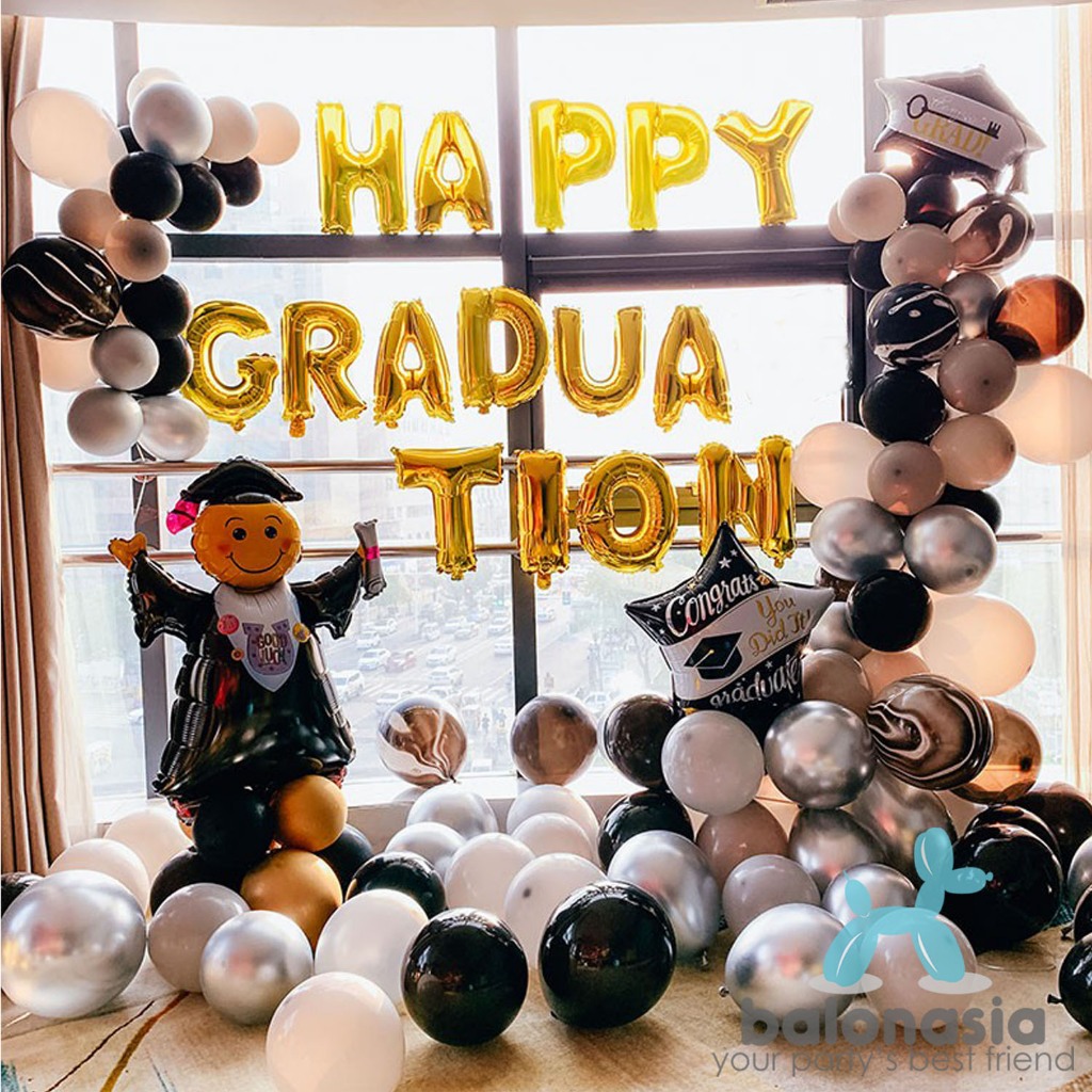 School graduation/graduation theme foil balloon decoration complete ...
