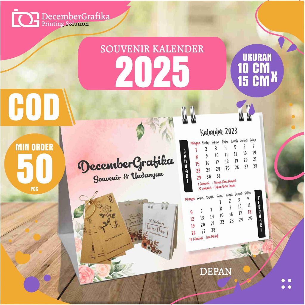 MINIMAL Souvenir Calendar 2025 CUSTOM DESIGN SUKA SUKA (MINIMUM ORDER ...