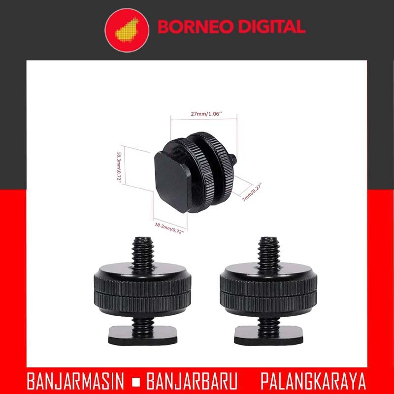 CAMVATE TRIPOD SCREW HOT SHOE DSLR CAMERA 1/ 4 - HS7 - BLACK | Shopee ...
