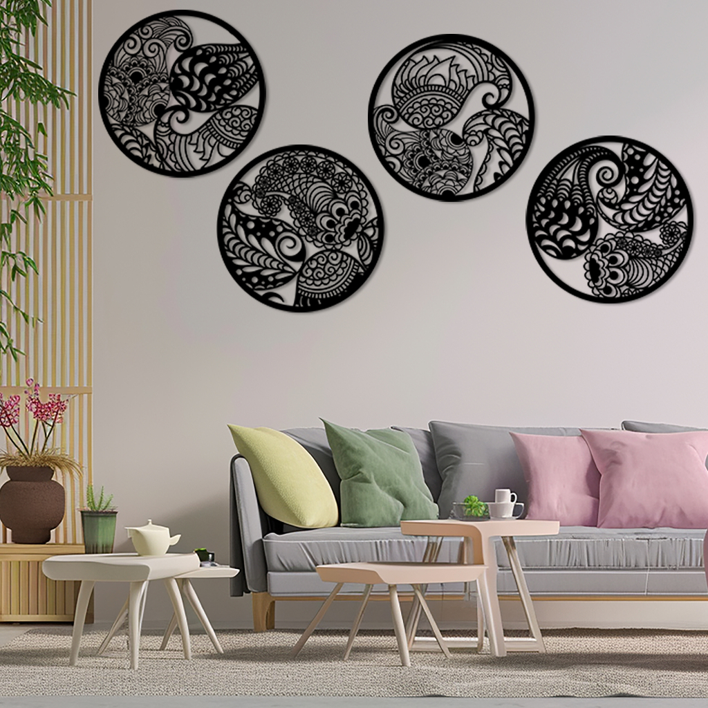 KAYU Wall Panel Decoration Set/Decoration/Wall Display Living Room ...